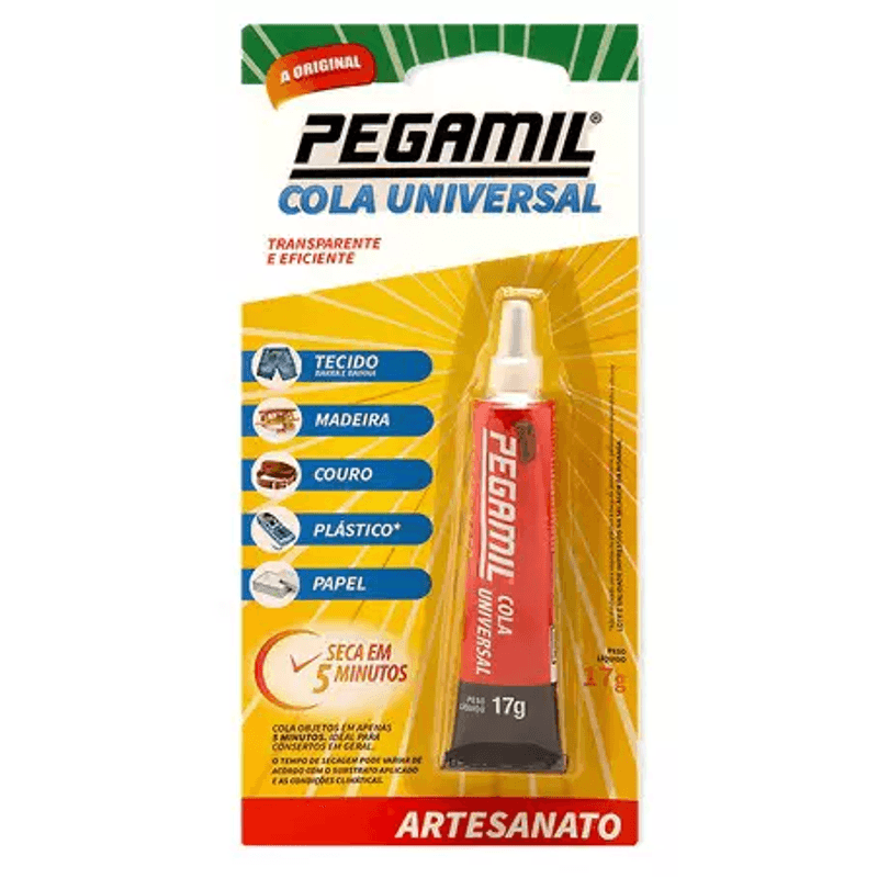 PEGAMIL SILOC ADESIVO UNIVERSAL ARTESANATO 17G